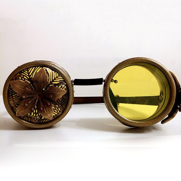Pollination Goggles - Bee and Flower - Brass Toned