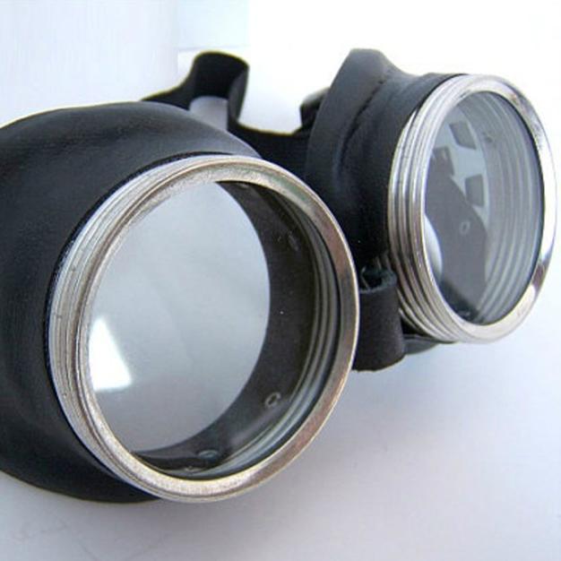 Brass Bee Goggles with Honeycomb Lenses