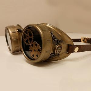 Brass Bee Goggles with Honeycomb Lenses