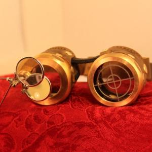 Brass Bee Goggles with Honeycomb Lenses