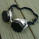 Silver & Black Goggles: Dark Lenses