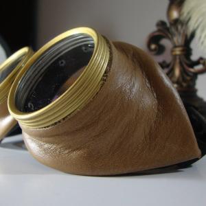 Brass Bee Goggles with Honeycomb Lenses